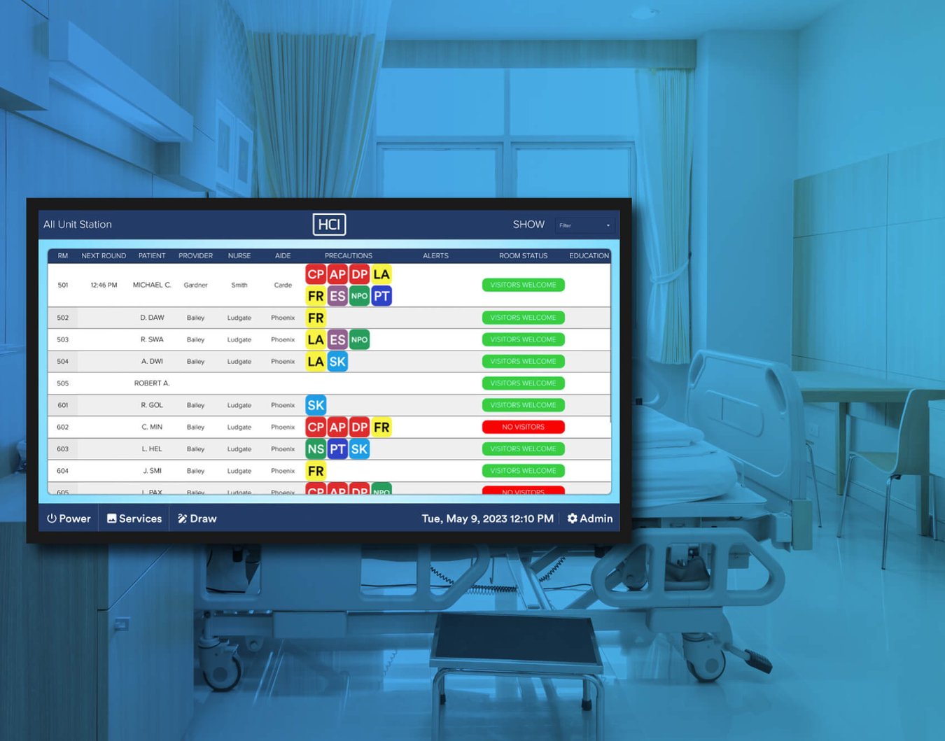 Interactive Unit Whiteboard Optimizes Patient Monitoring – HCI