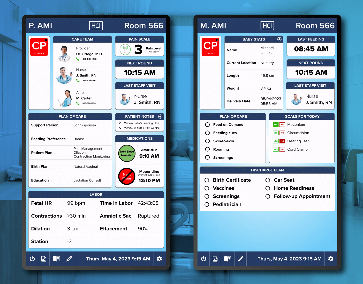 HCI Releases Labor and Delivery Interactive Digital Whiteboards
